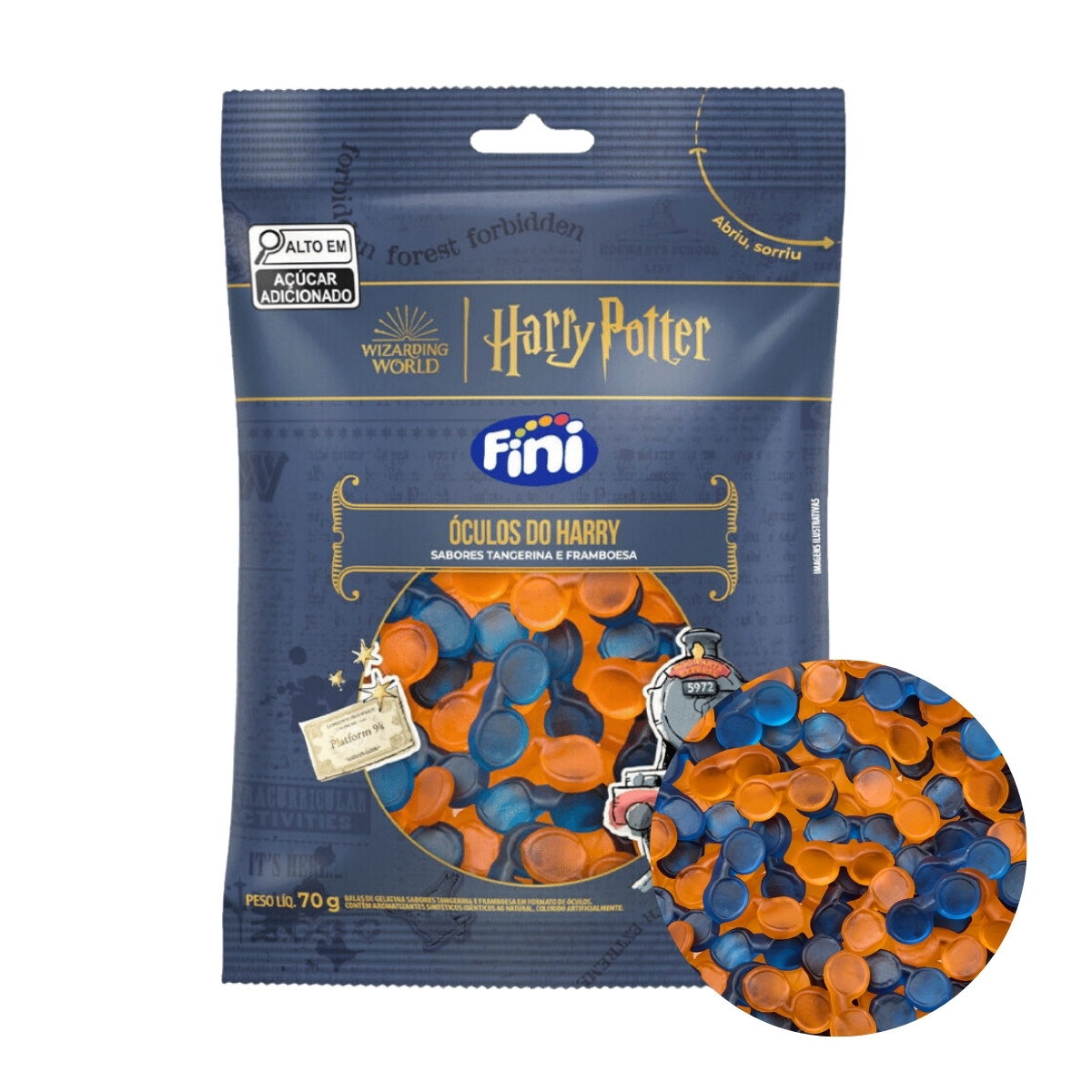 Bala Fini Harry Potter 70g Escolha o Modelo - Mercadoce - Doces, Confeitaria e Embalagem