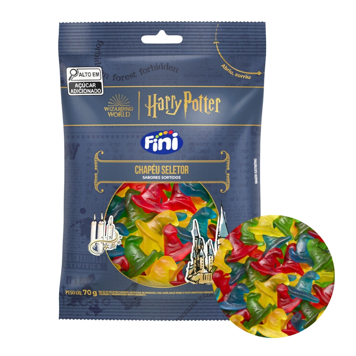 Kit 4 Balas Harry Potter Óculos Raio Chapéu Edwiges 70g Fini - Mercadoce - Doces, Confeitaria e ...