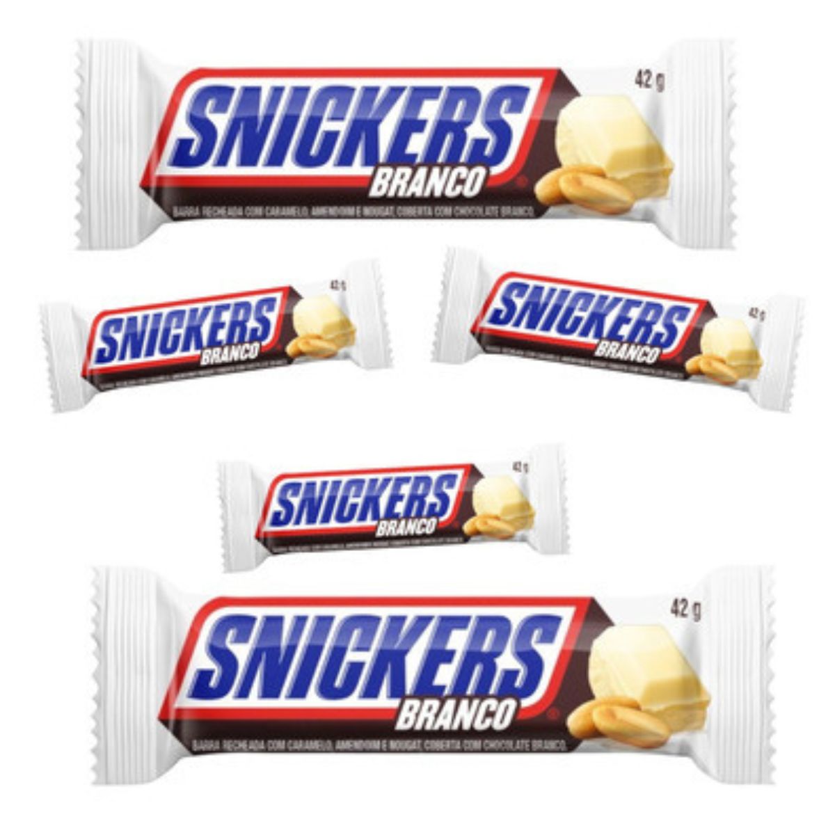 Snickers Chocolate Branco 20 Unidades de 42g - Mars - Mercadoce - Doces ...