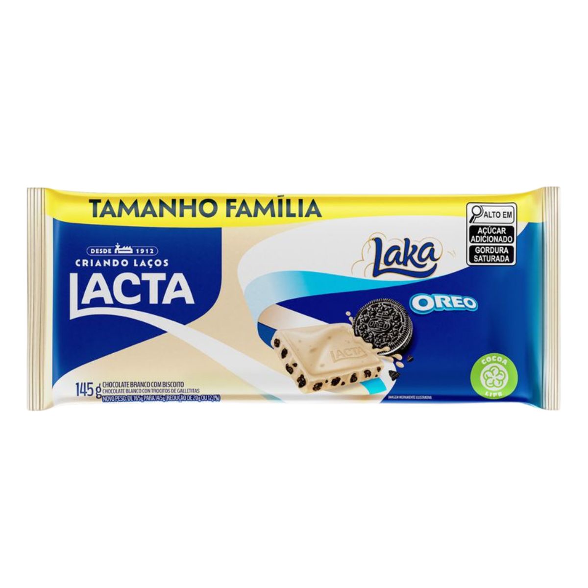 Compre aqui Barra de Chocolate Lacta 145g - Mercadoce - Doces, Confeitaria e Embalagem