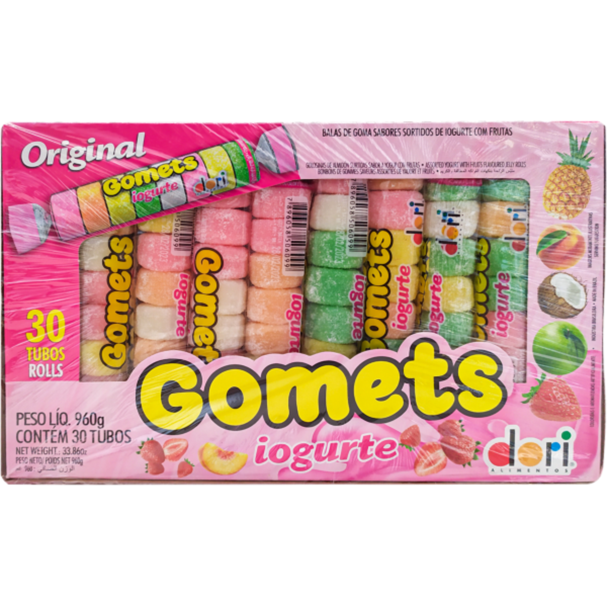 Bala de Goma Gomets Iogurte Sortido Dori | 30 Unidades de 32g | Sabor e ...