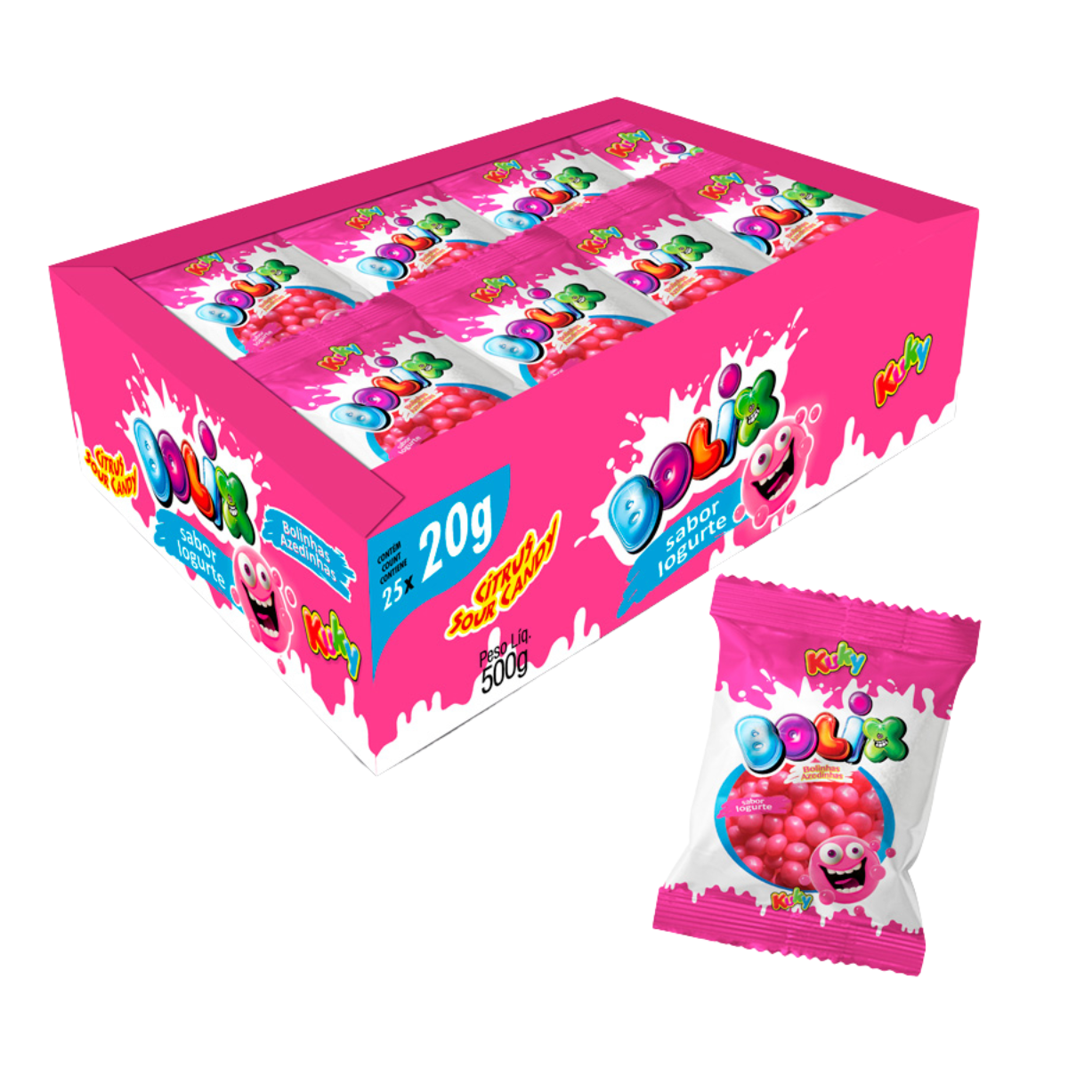 Bolix Citrus Kuky 25 Unidades 20g – Sabores Iogurte e Morango ...