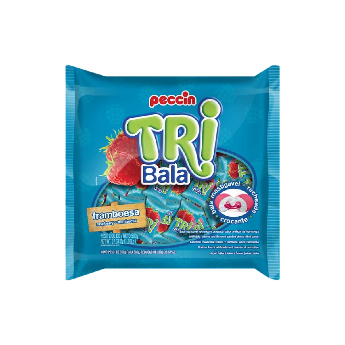 Kit 3 Pacotes de Bala Tribala 500g Peccin – Sabor e Diversão em Cada M ...