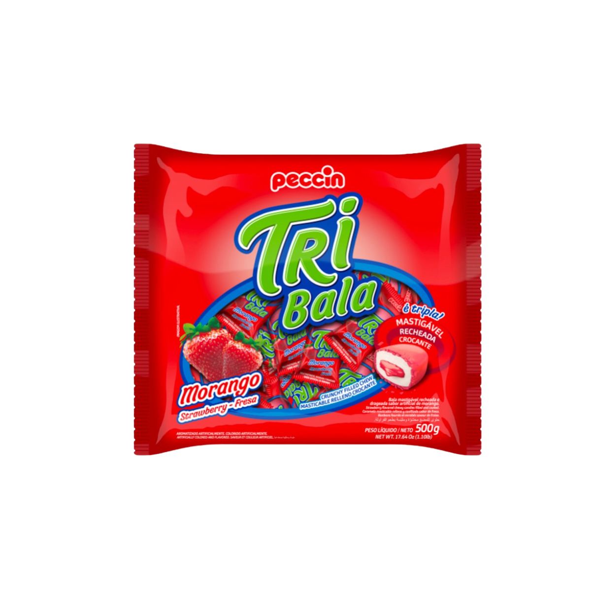 Kit 3 Pacotes de Bala Tribala 500g Peccin – Sabor e Diversão em Cada M ...