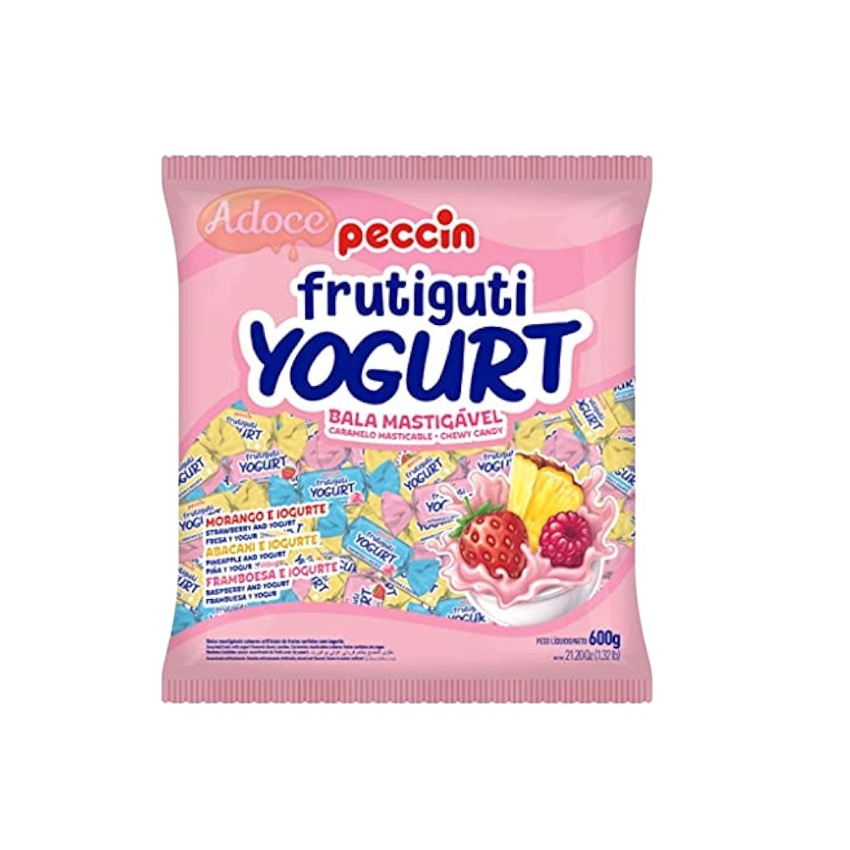 Kit 4 Pacotes de Balas Mastigáveis Peccin 600g – Sabores Sortidos e Te ...