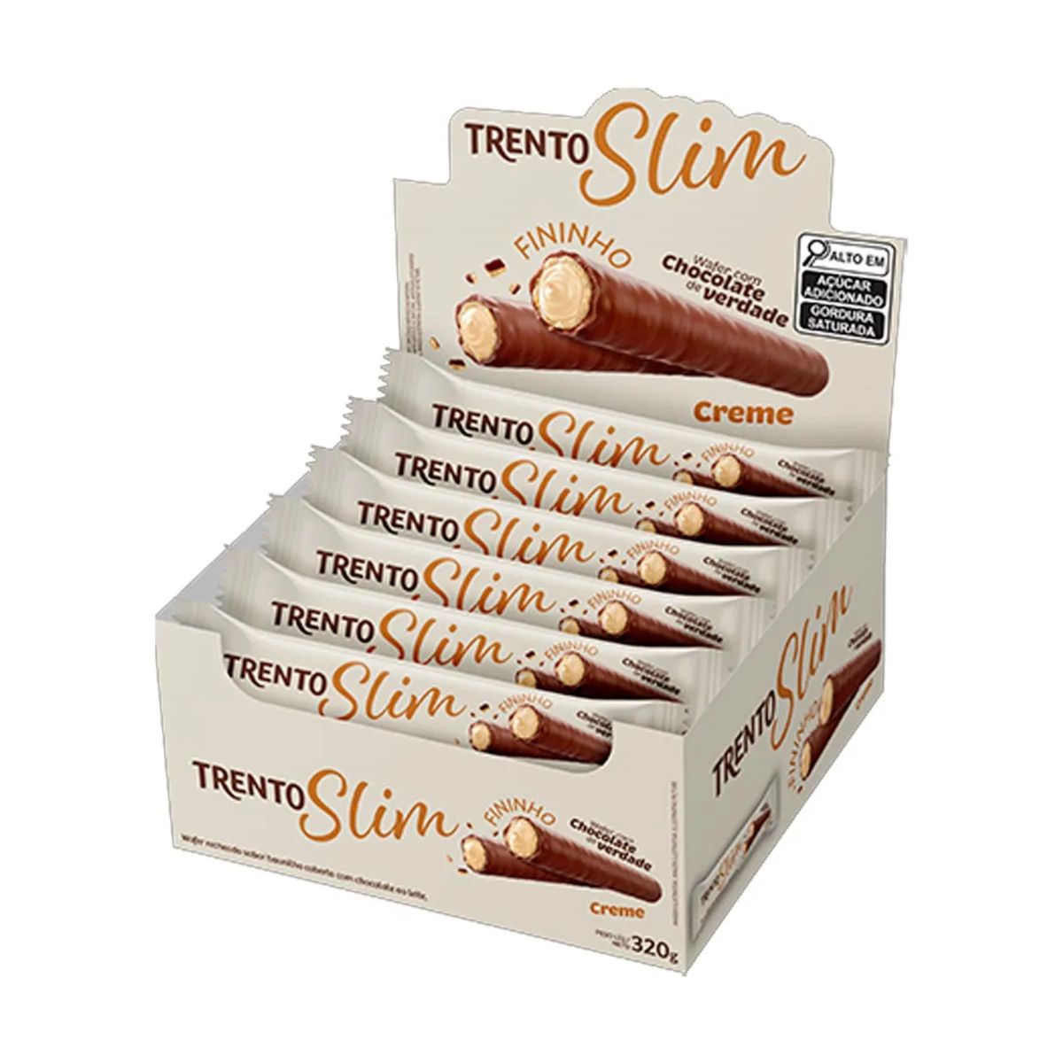 Trento Slim Peccin - Chocolate Wafer 16 Unidades de 20g - Mercadoce ...