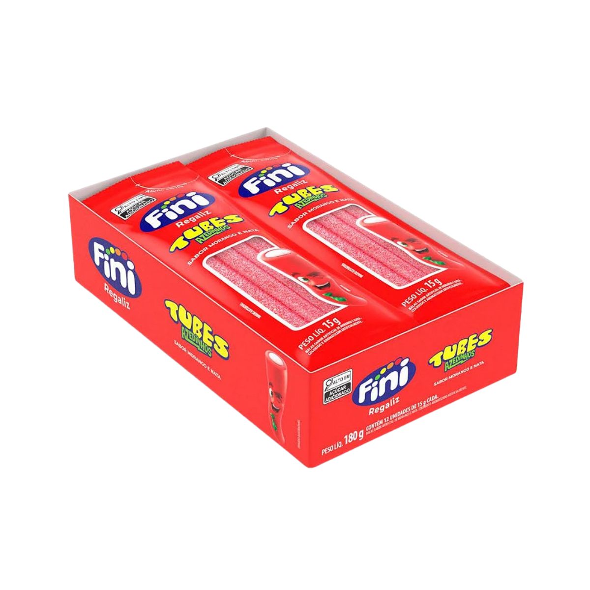 Kit 72 Pacotinhos Fini 15g | Três Cores, Morango, Minhoca Azedinha ...