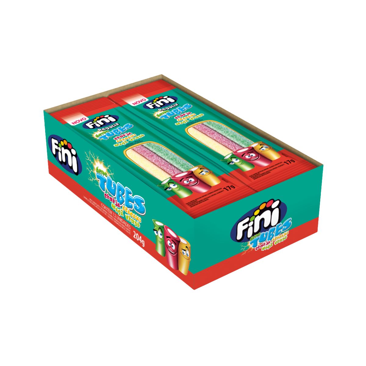 Kit 72 Pacotinhos Fini 15g | Três Cores, Morango, Minhoca Azedinha ...