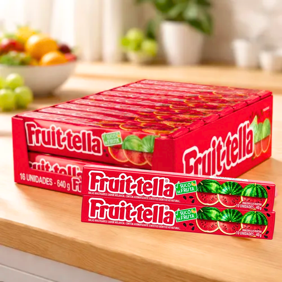 Bala Mastigável Fruittella Melancia com 16unidades de 40g - Perfetti ...