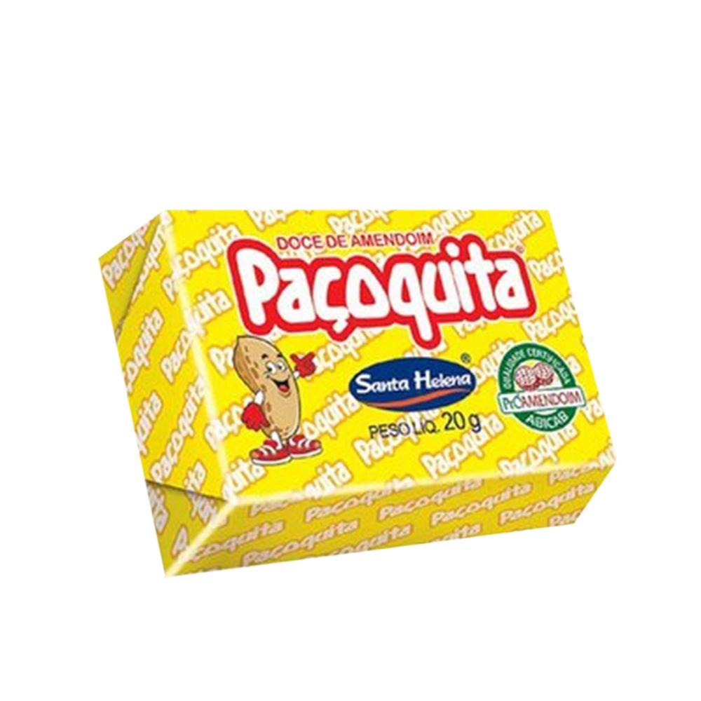 Caixa Paçoca Paçoquita Quadrada Embalada 50 unidades de 20g | Santa He ...