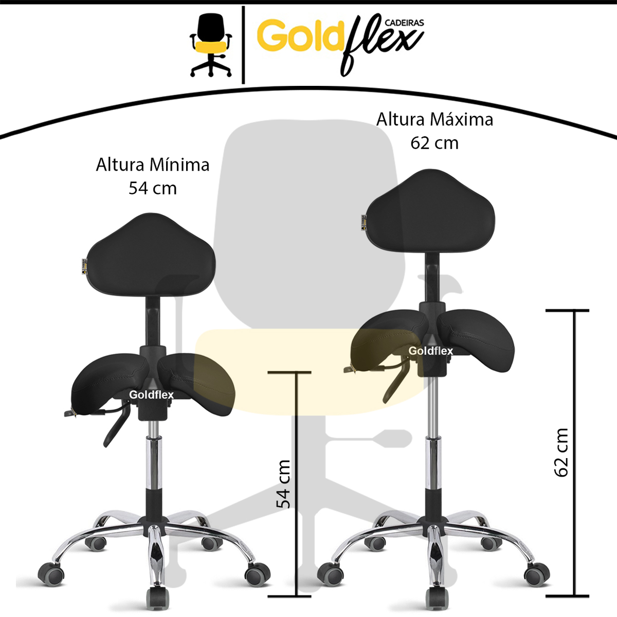 Mocho Sela Bipartido Ergonômico Maior Dentista Odonto Rce - Cadeiras ...