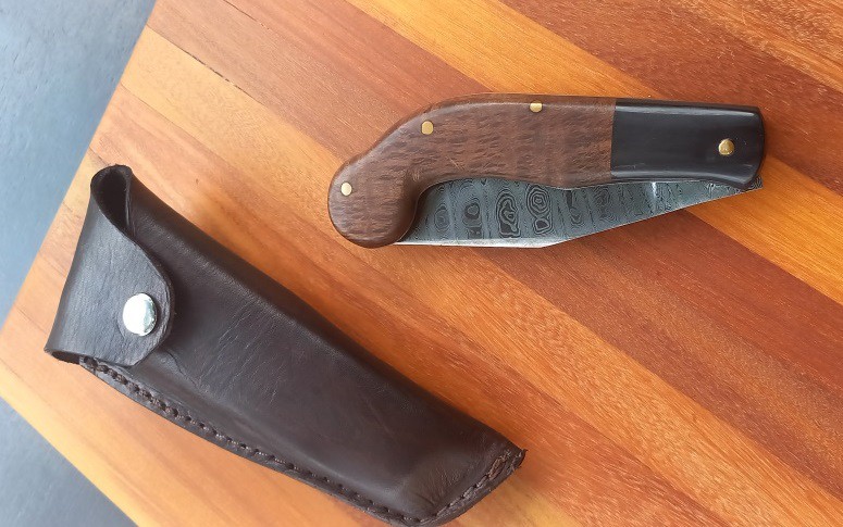 Canivete 4,5 polegadas em Aço Damasco, artesanal, feita à mão - Casa ...