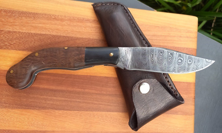 Canivete 4,5 polegadas em Aço Damasco, artesanal, feita à mão - Casa ...