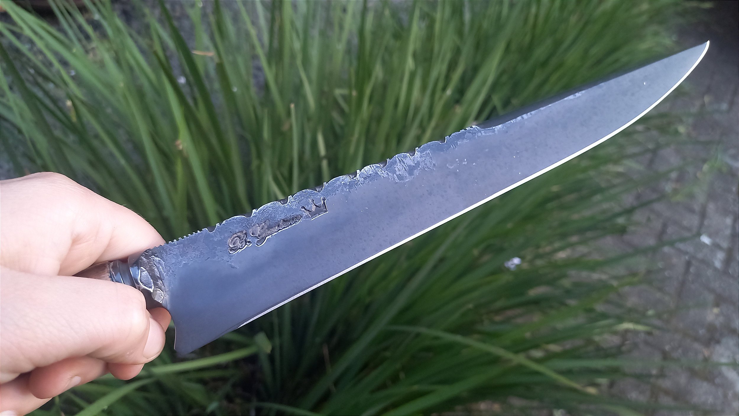 FACA GAÚCHA FORJADA 10” Fosfatizada , Cabo em Madeira - Casa Quality ...