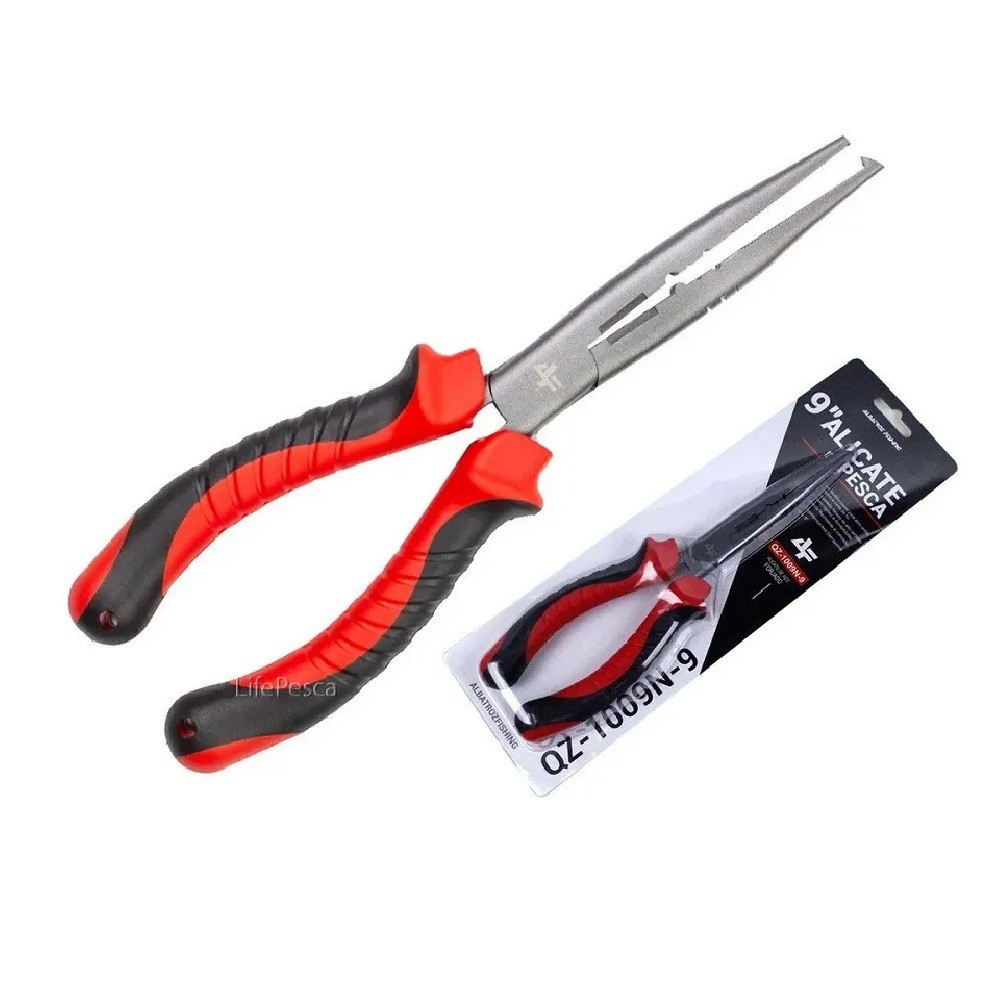 ALICATE PESCA BICO LONGO FORJADO 23,2cm ALBATROZ QZ1009N - Shop do Mineiro