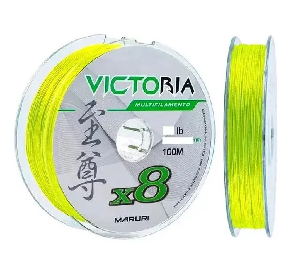 LINHA PESCA MARURI MULTIFILAMENTO VICTORIA 8X 0,24MM 26LB 100M - COR VERDE - Shop do Mineiro