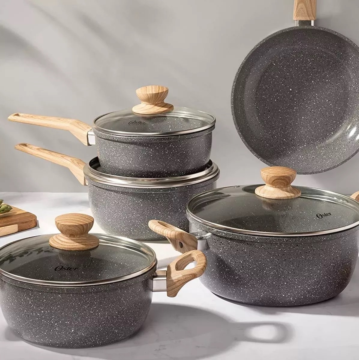 Conjunto De Panelas Indução Marble Edition Dark Grey - Oster - Shop do ...