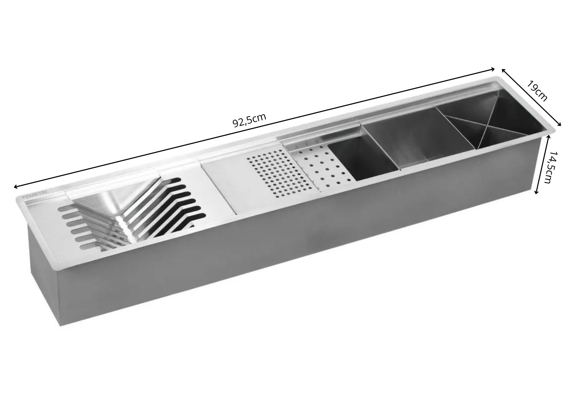 Calha Canal Organizador inox 304 Escorredor Multiuso Escorredor Louça ...