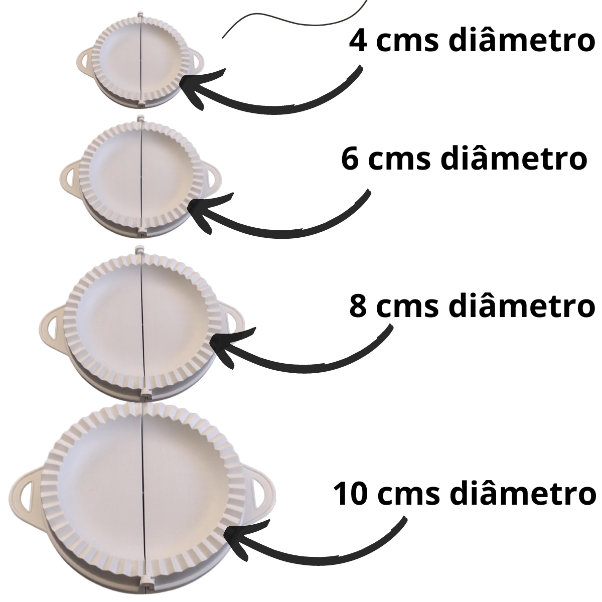 Forma de Pastel e Risoles 4 Unidades - Edrober - Edrober - utensílios ...