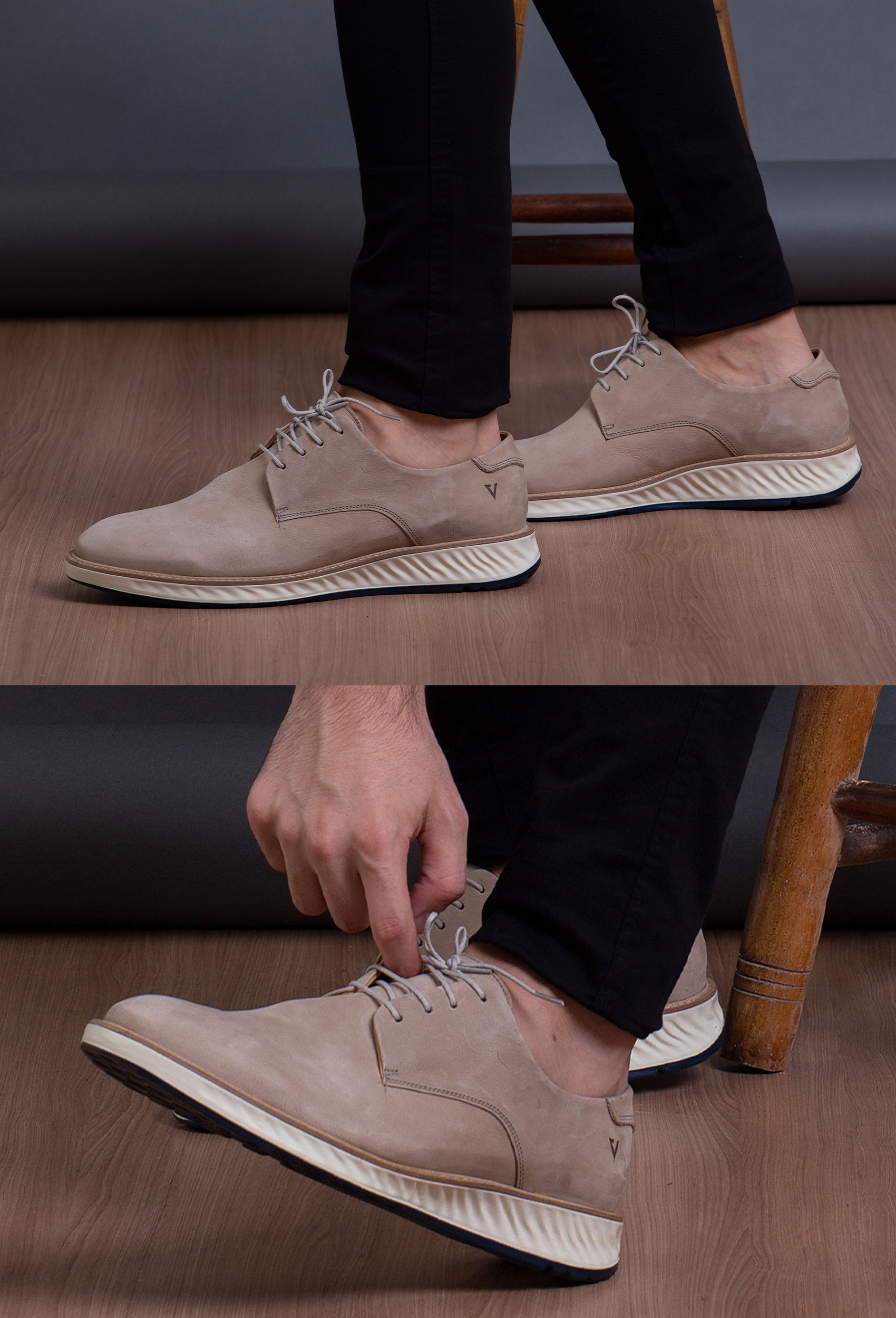 Sapato Derby Monaco Areia Vidic - VIDIC ® | Loja Online