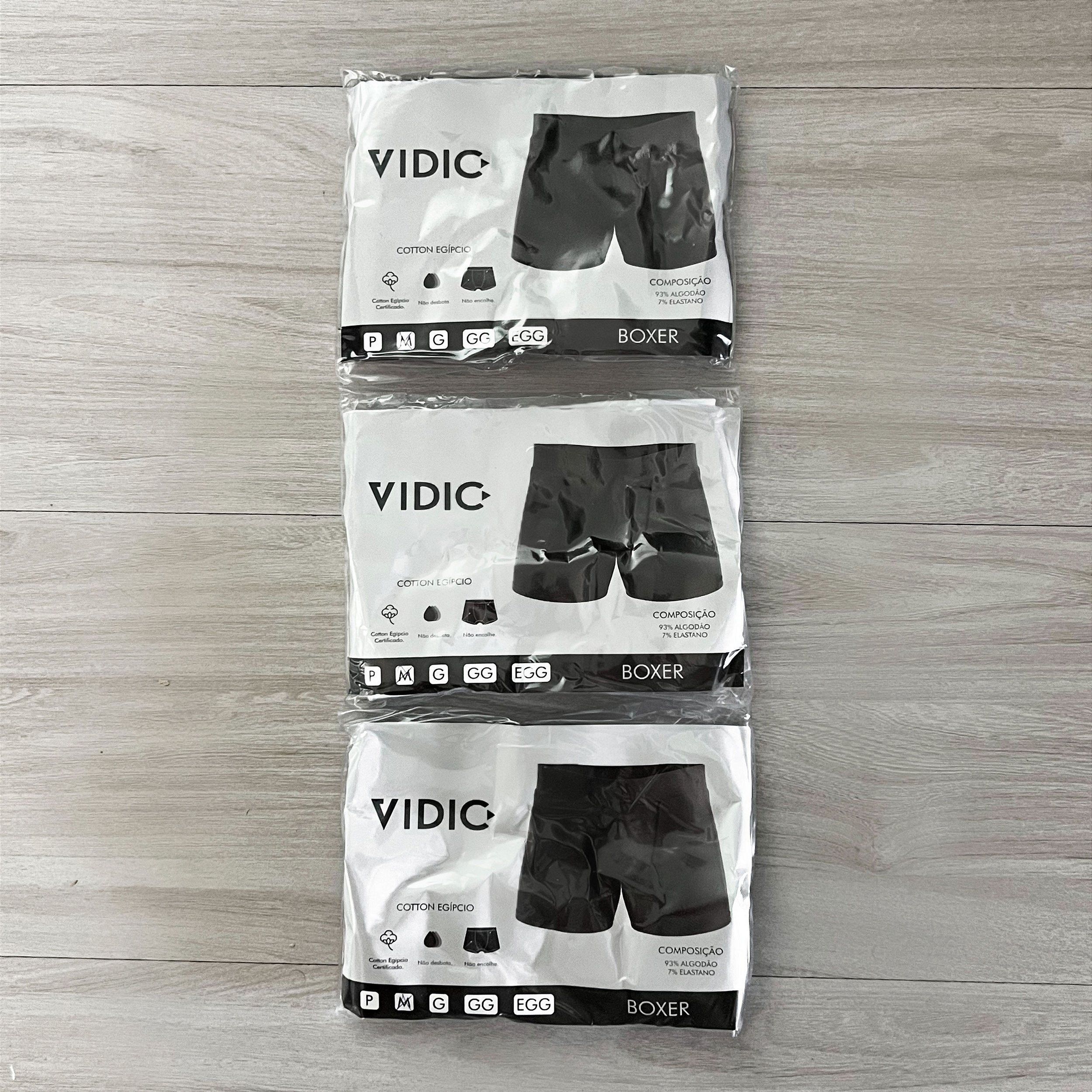 Kit 3 Cuecas Boxer Vidic Branca - VIDIC ® | Loja Online