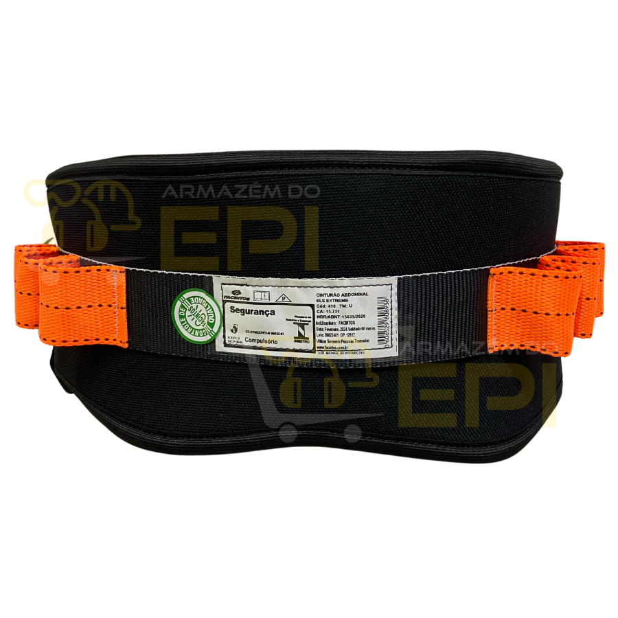 Cinto AbdO. de Posicionamento Facintos ELS Com 2 Argolas em D CA 15731 ...