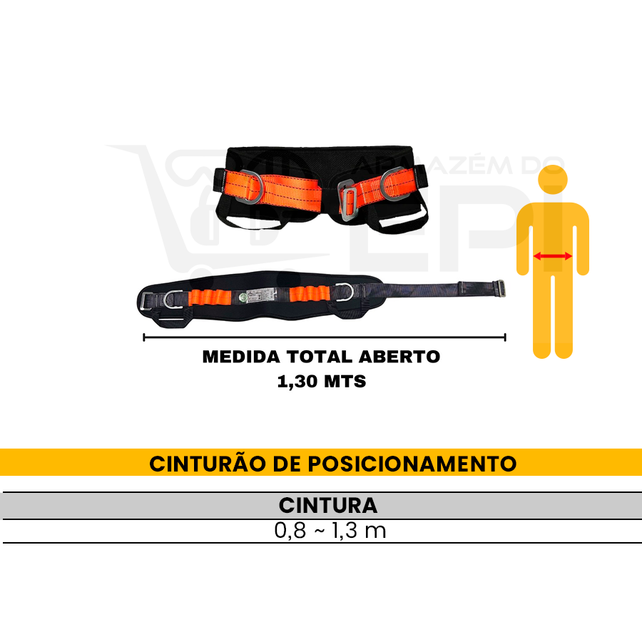 Cinto Com Talabarte para Posicionamento em Poste ou Torre Facintos CA - ARMAZEM DO EPI | EPI ...