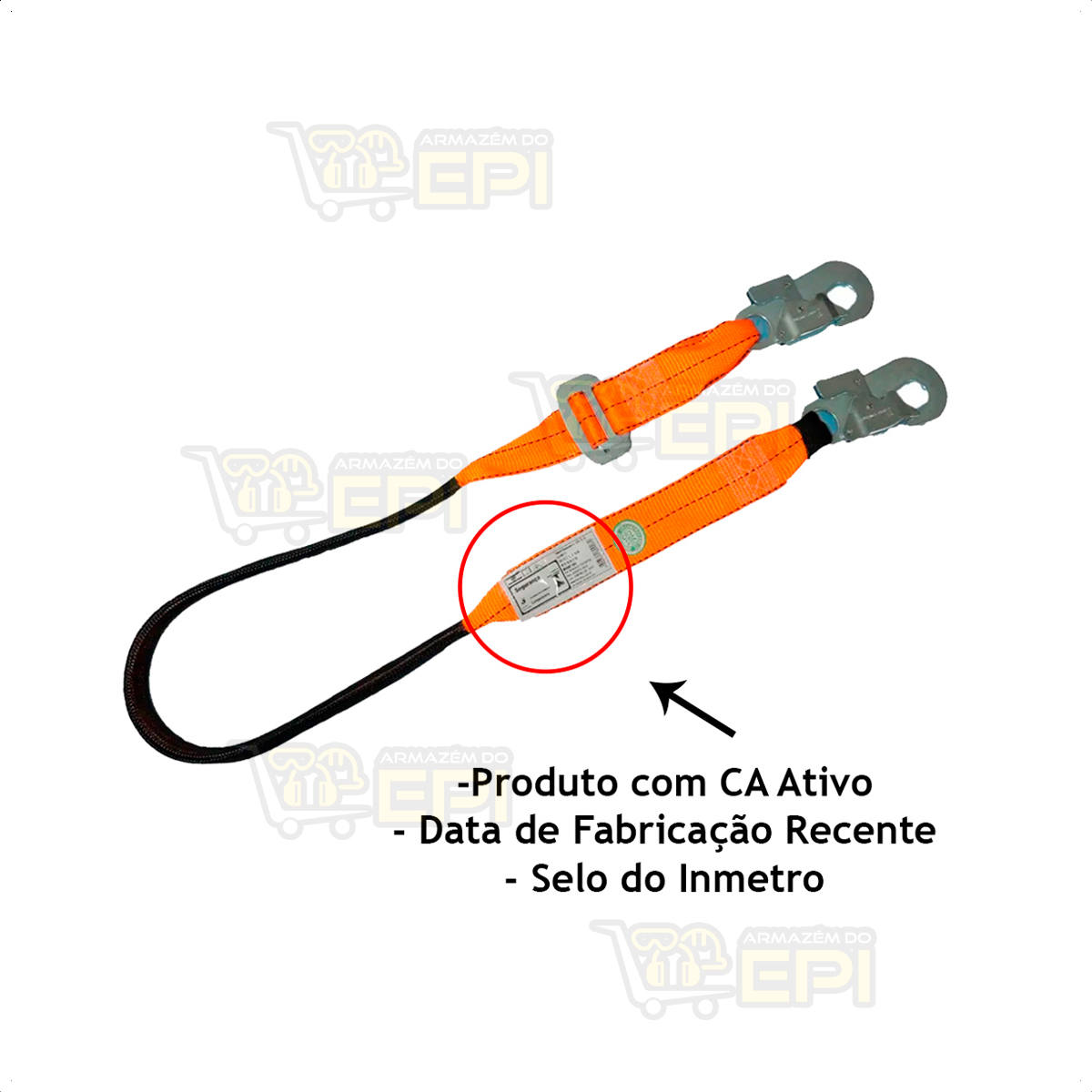 CINTO PARAQUEDISTA 5 ARGOLAS COM TALABARTE FITA FACINTOS CA 37126 ...