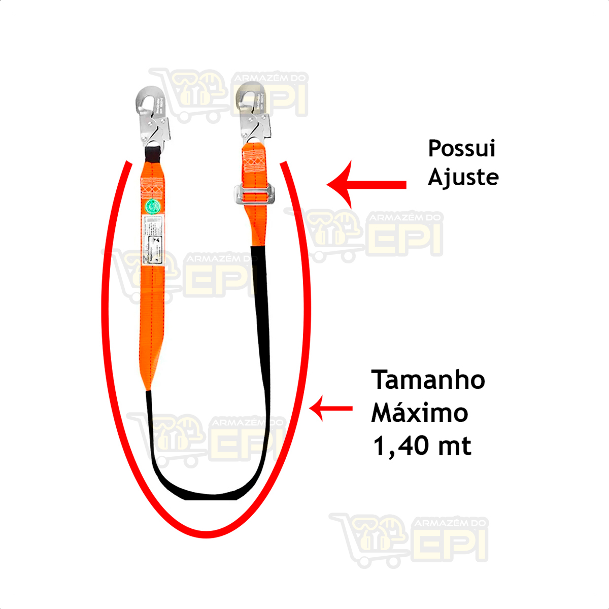 CINTO PARAQUEDISTA 5 ARGOLAS COM TALABARTE FITA FACINTOS CA 37126 ...