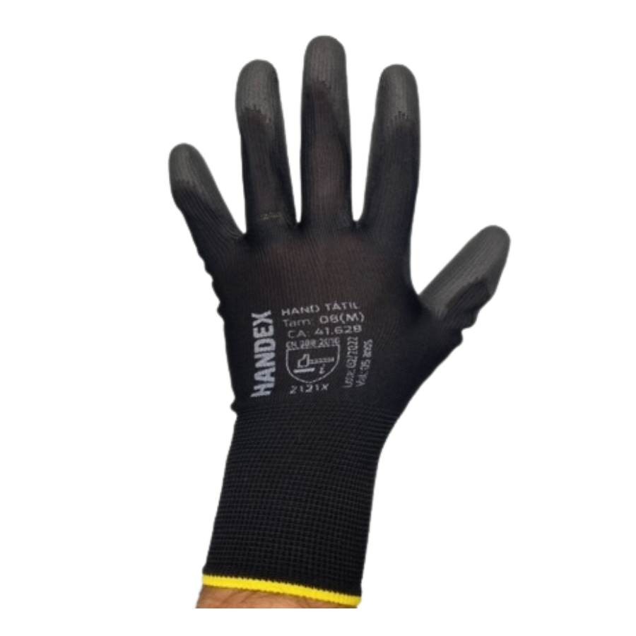 Luva preta Multitato PU Hand Tátil Handex CA 41628 - ARMAZEM DO EPI ...