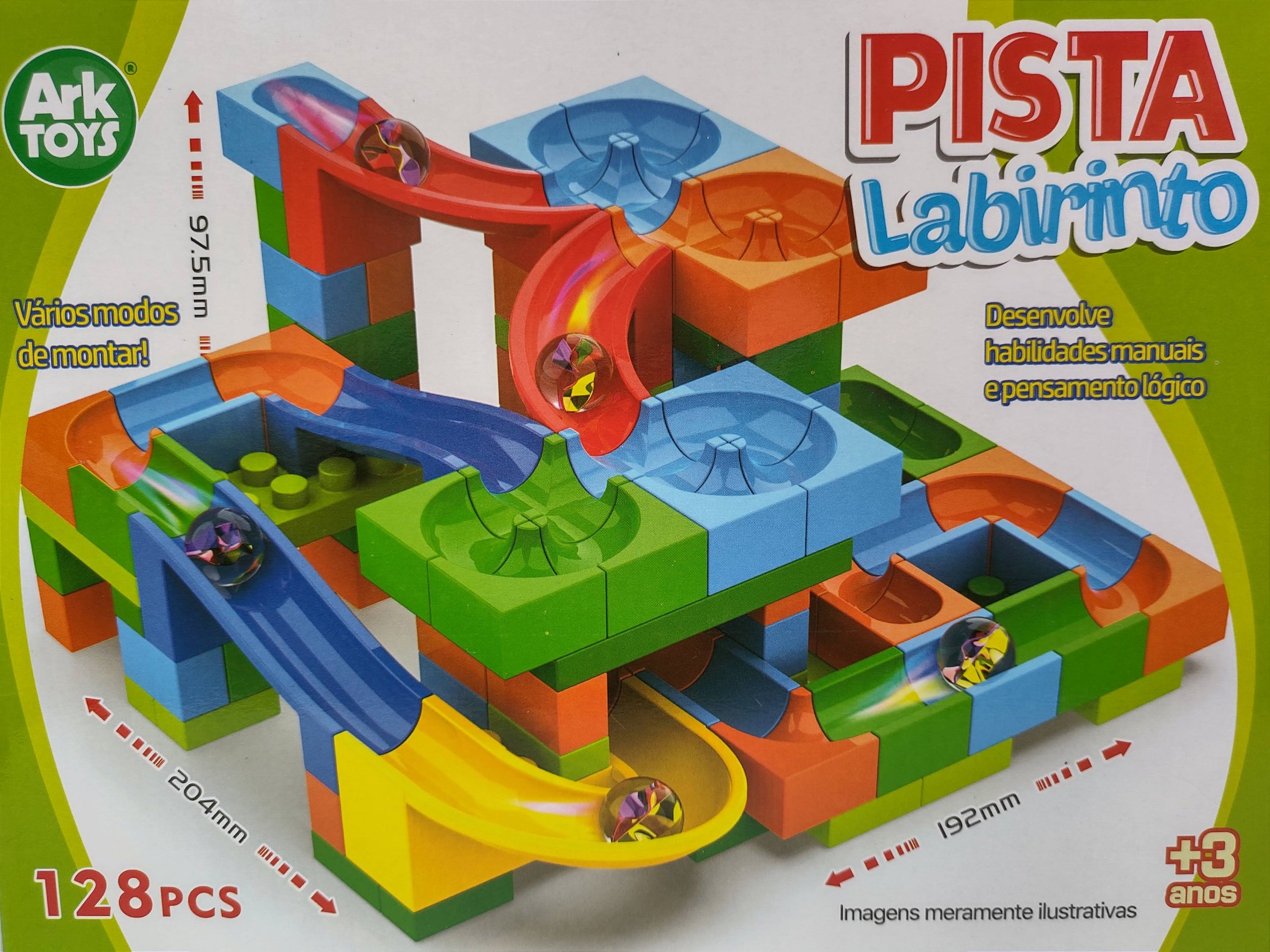 Pista Labirinto 128 Peças - Alma Azul | A Loja do Autista