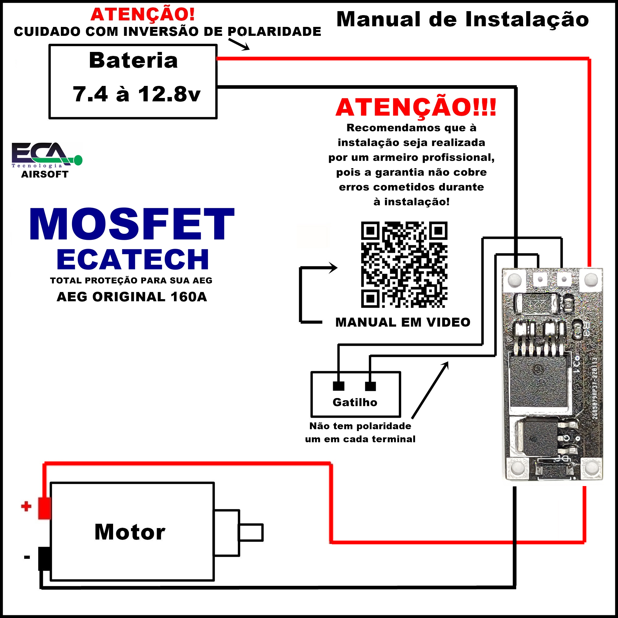 Mosfet Ecatech Aeg original - ECA AIRSOFT - Especializada em Airsoft