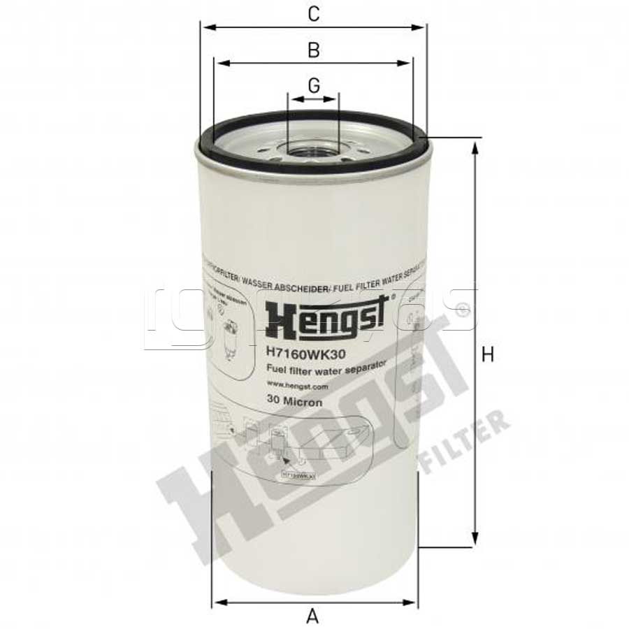 HENGST H7160WK30 - Filtro Desumidificador - Showlub