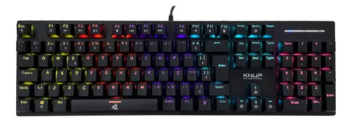 TECLADO GAMER MECÂNICO KNUP MADSET KP-TE114 SWITCH BLUE - PC Gamer em ...