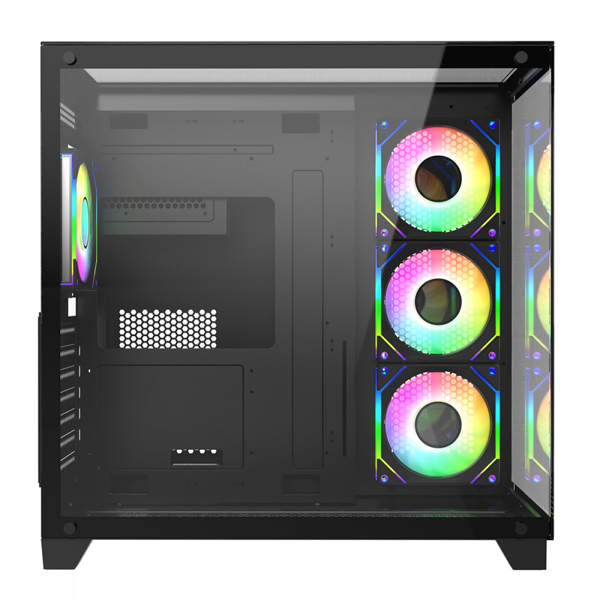 GABINETE GAMER LIKETEC ZEUS PRO GLASS MID TOWER VIDRO TEMPERADO ATX ...