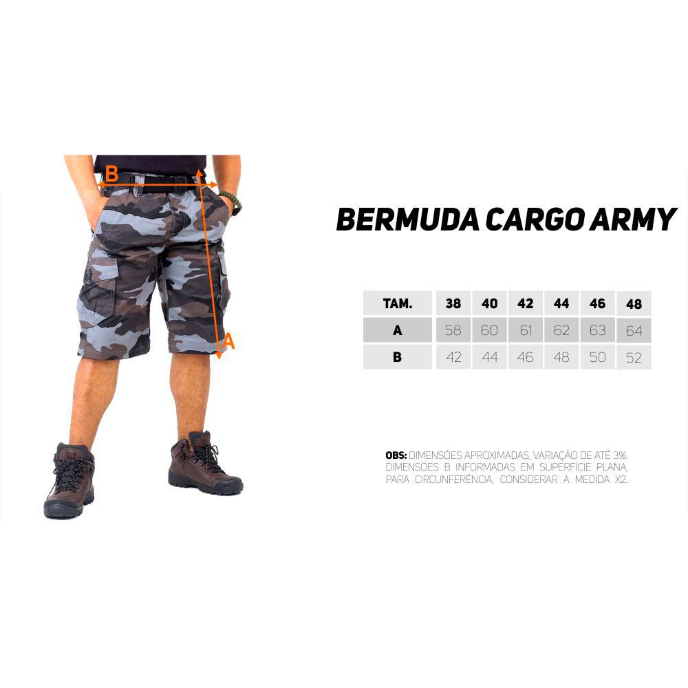 Bermuda Masculina Cargo Army | Bermudas - Atack Militar | Tactical Wear