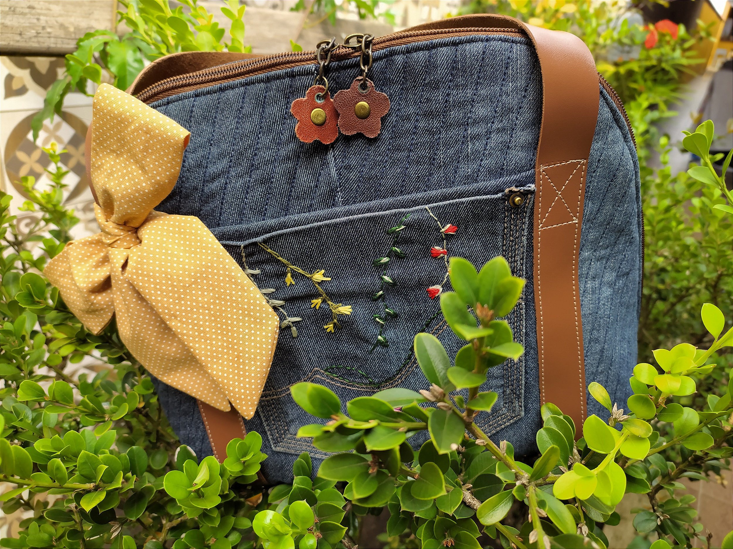 [PROJETO] MÃES - Bolsa Mamy em Jeans - Artes no Reino - Elaine Redhd