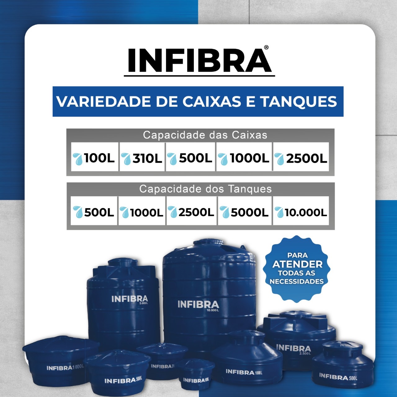 Tanque 5000L Infibra Permatex - Polietileno - Deville Kerr
