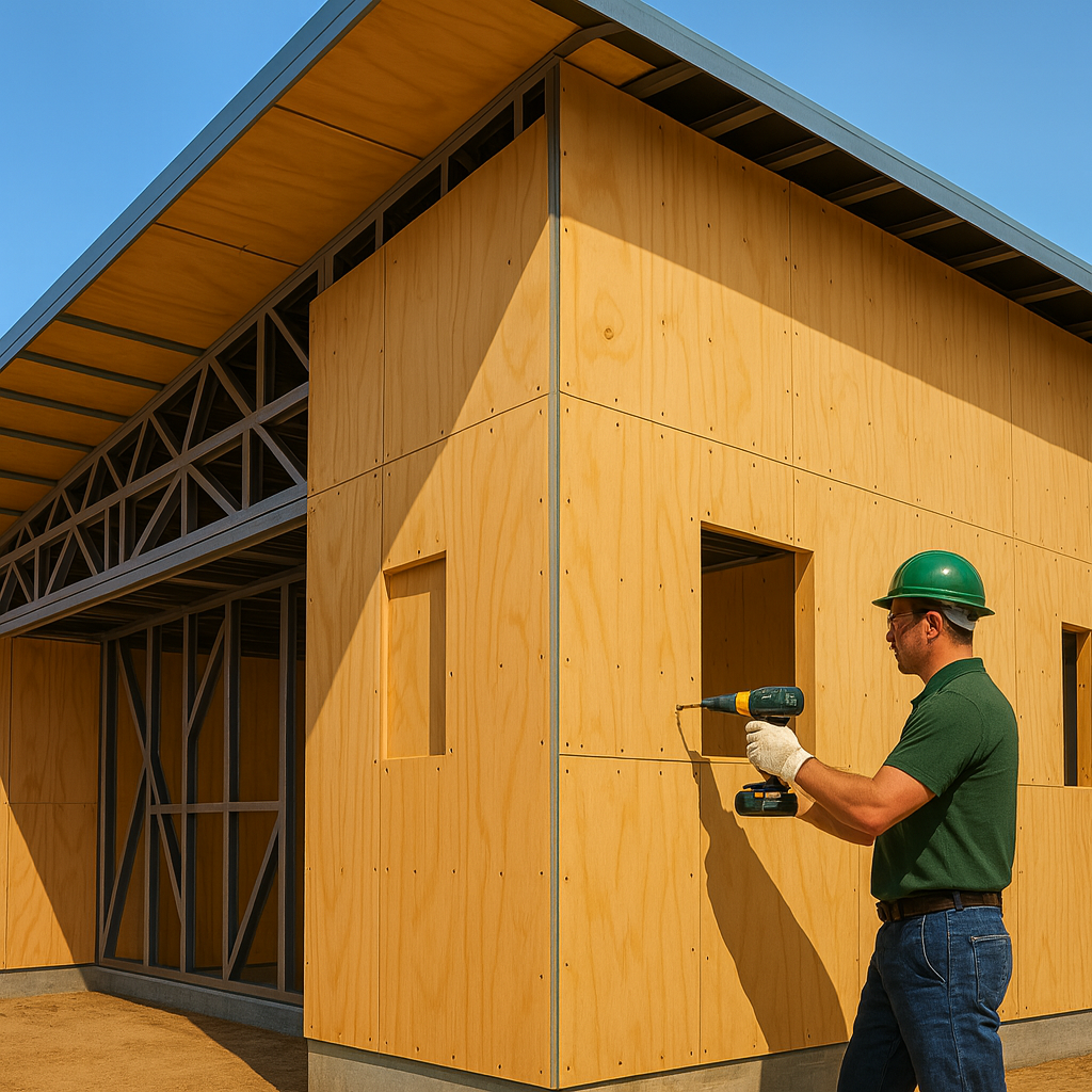 Plywood Estrutural 10mm (1,20m x 2,40m) para Drywall e Steel Frame ...