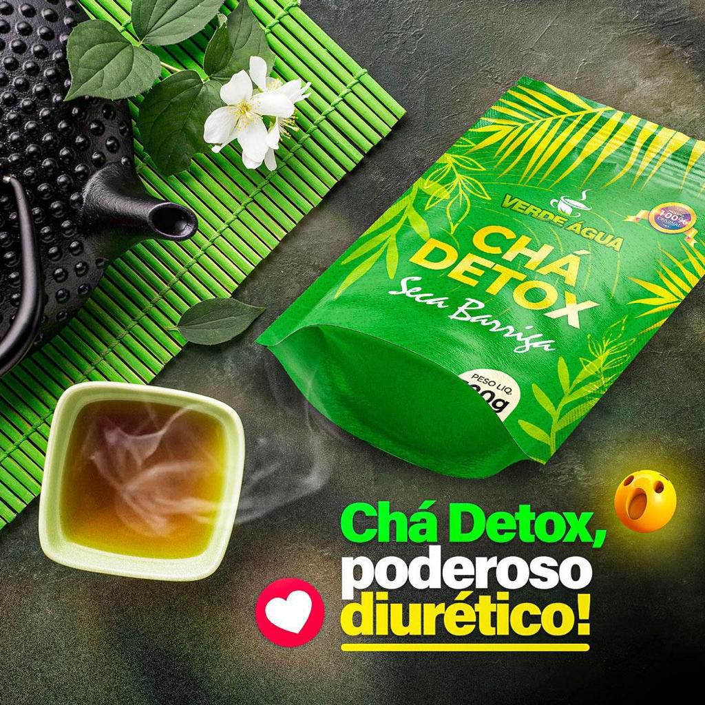 Chá Detox Seca Barriga 120g - Verde Água - BH Suplementos