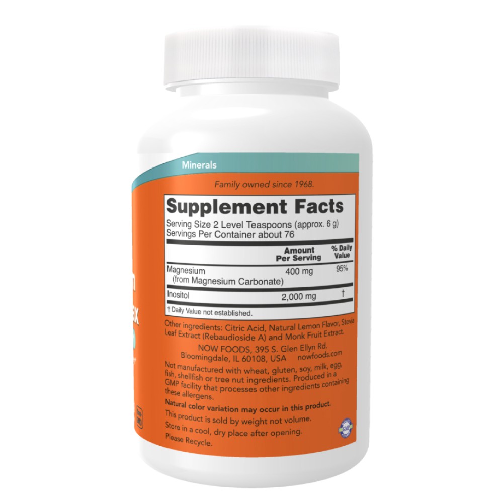 Magnésio Inositol Relax Powder 454g - Now Foods - BH Suplementos