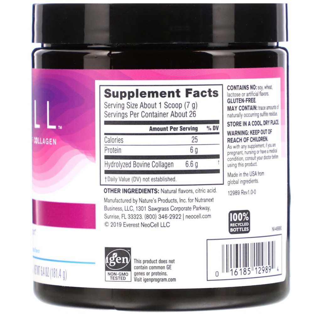 Neocell Super Collagen Peptides (Colágeno tipo 1 e 3) 200g - BH Suplementos