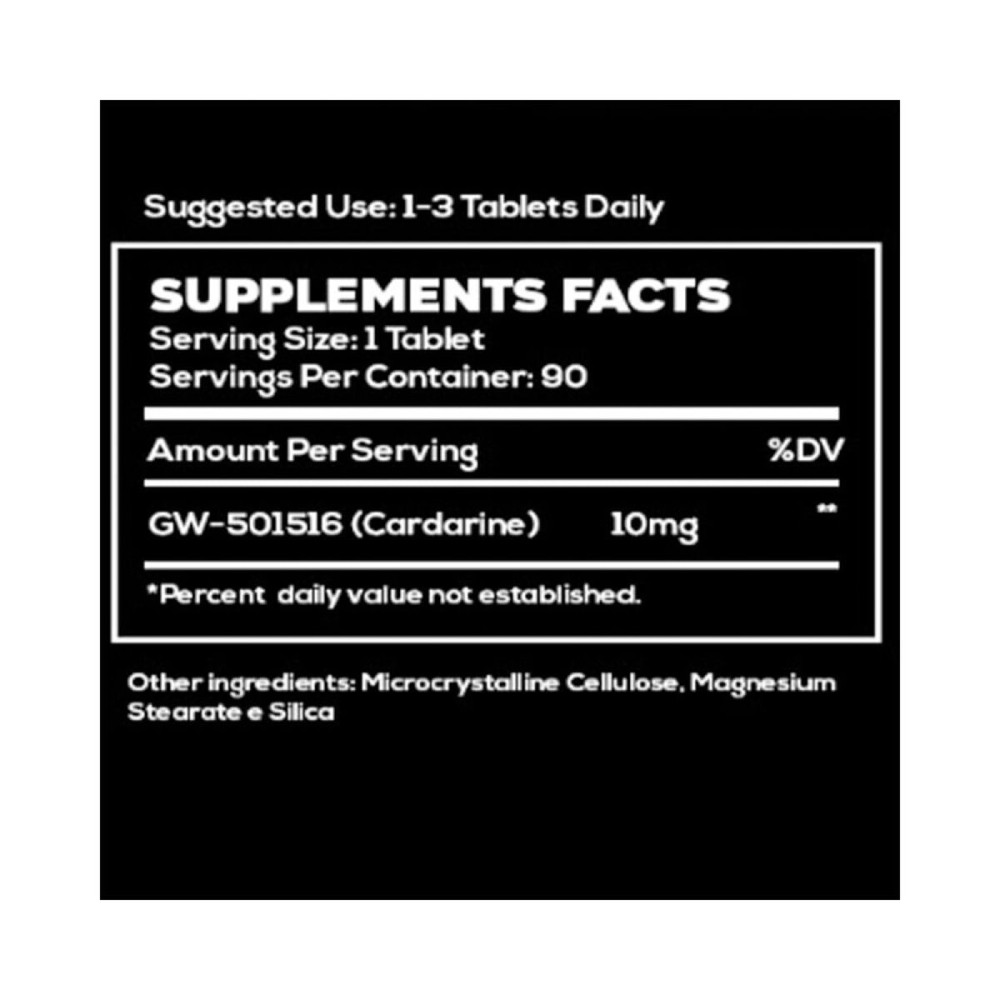 Cardarine 10mg (GW501516) 90 Tabletes - Androtech - BH Suplementos