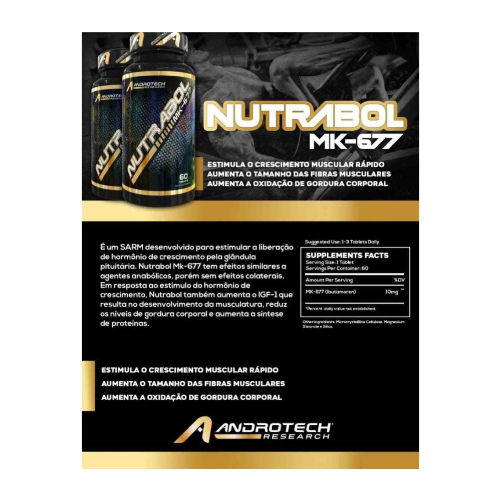 NUTROBAL MK-677 60 Tabletes - Androtech - BH Suplementos