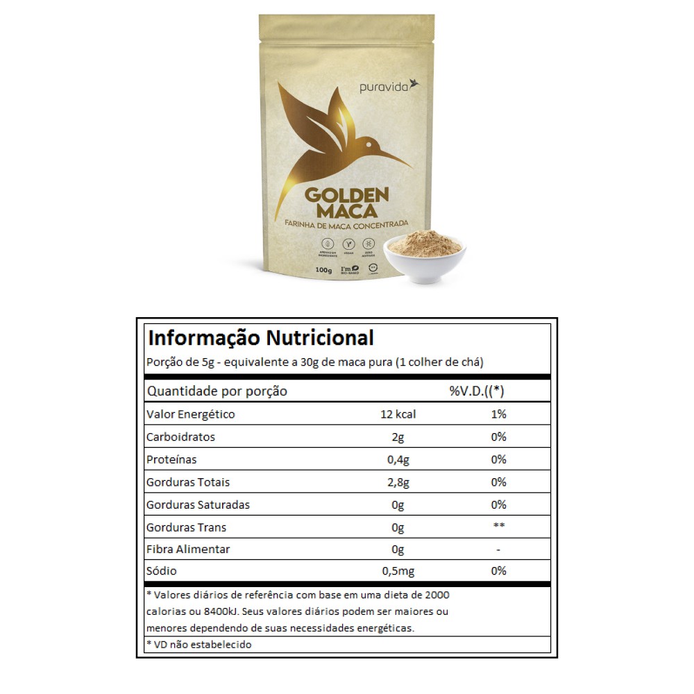 Golden Maca 100g - Puravida - BH Suplementos