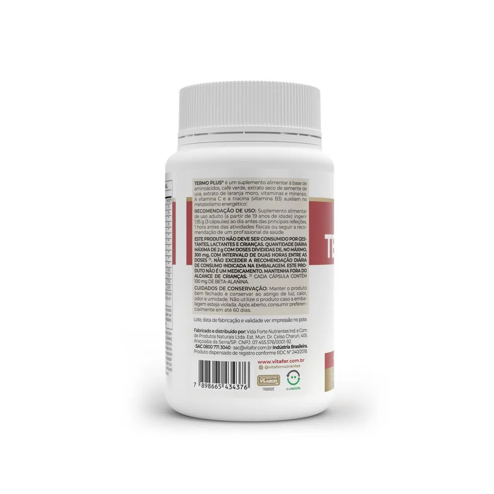 Termo Plus 90 Cápsulas - Vitafor - BH Suplementos