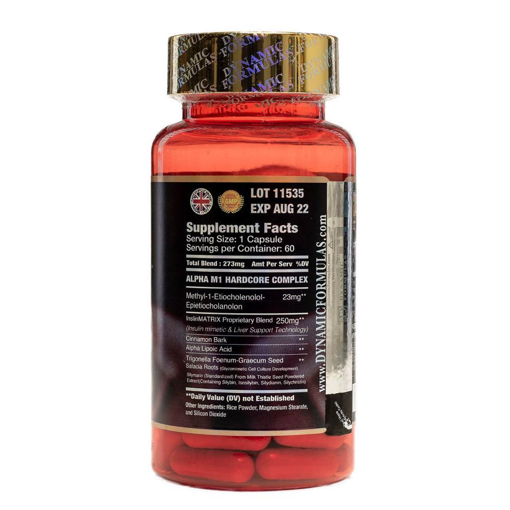Alpha-M1 Hardcore 60 Cápsulas - Dynamic Formulas - BH Suplementos