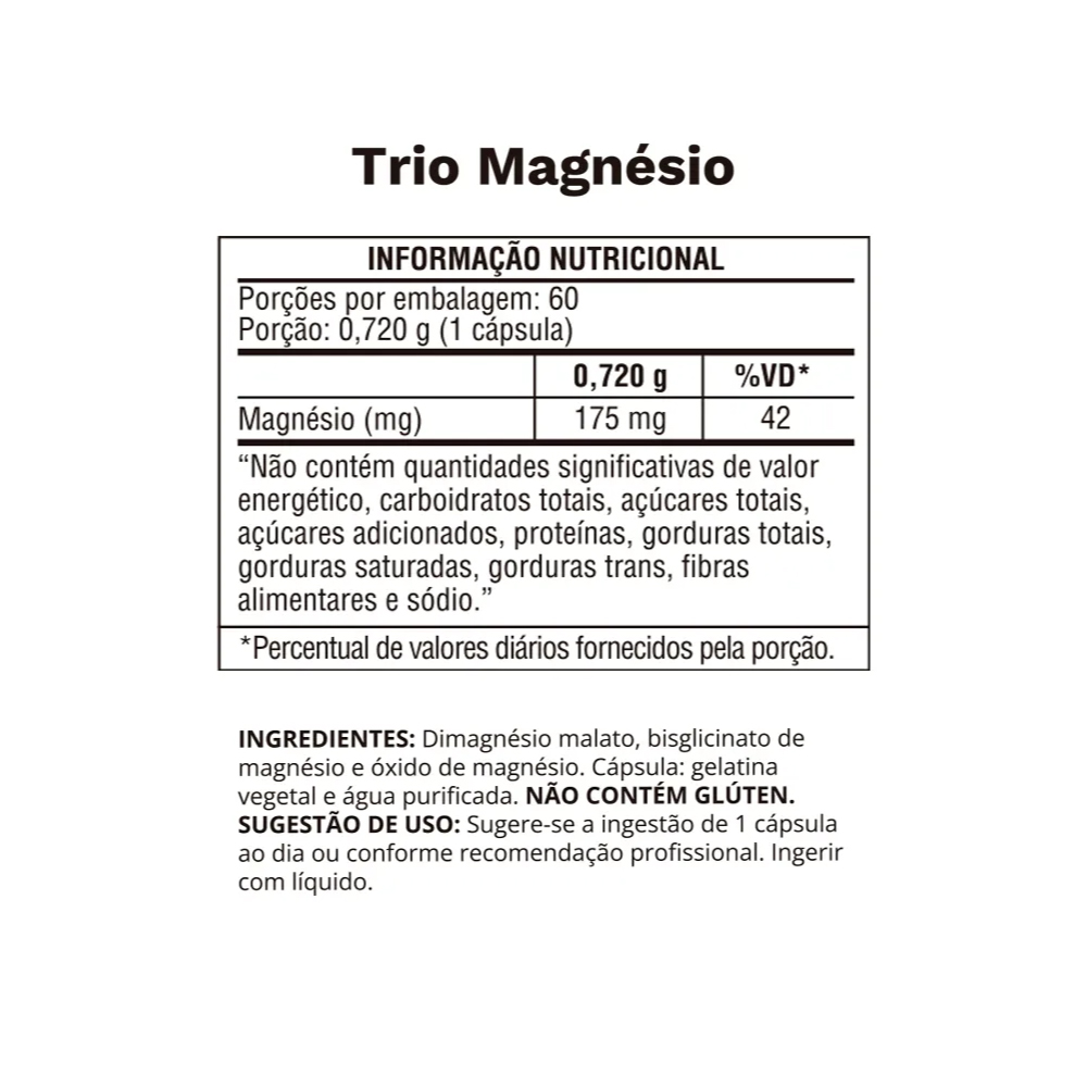 Trio Magnésio 60 Cápsulas - Ocean Drop - BH Suplementos