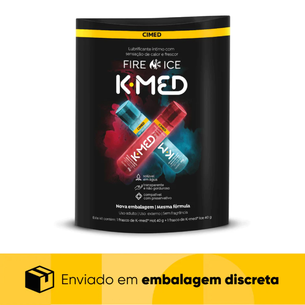 Kit K-Med Fire and Ice Gel lubrificante Íntimo 80g - CIMED - BH Suplementos