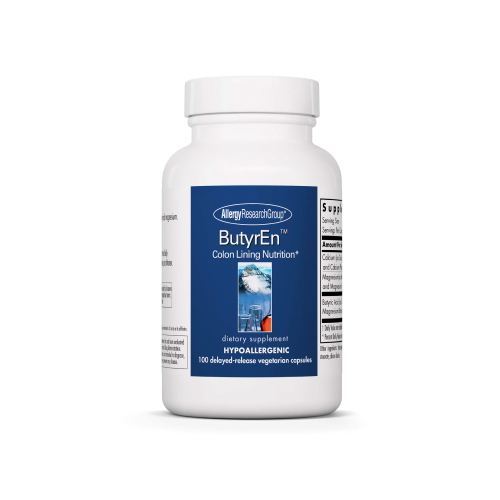 ButyrEn (Ácido Butírico) 100 Veg Cápsulas - Allergy Research Group - BH ...